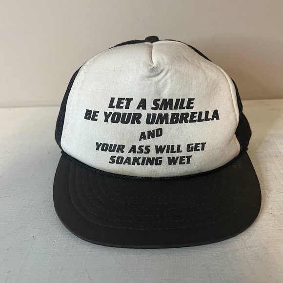 Vintage | Accessories | Vintage Funny Sarcastic Rude Mesh Trucker Hat ...